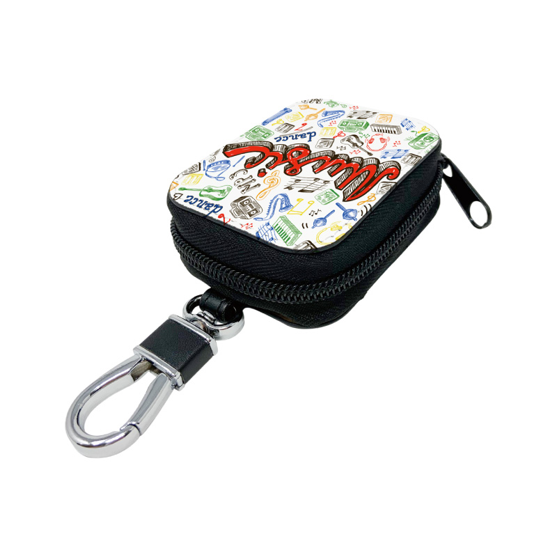 カラビナ付きオリジナルPUミニポーチ